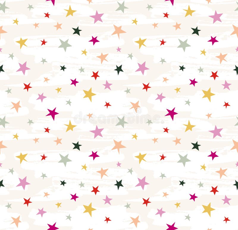 Seamless Geometric Pattern With Star Stock Vector - Illustration of ...