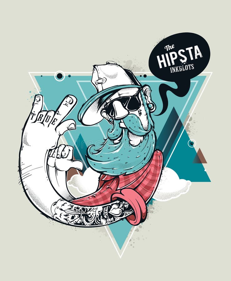 Hipster graffiti character stock vector. Illustration of graffiti ...