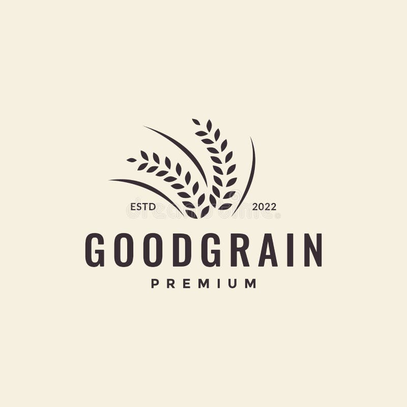 Hipster Grain Wheat Logo Design Stock Vector - Illustration of farm ...