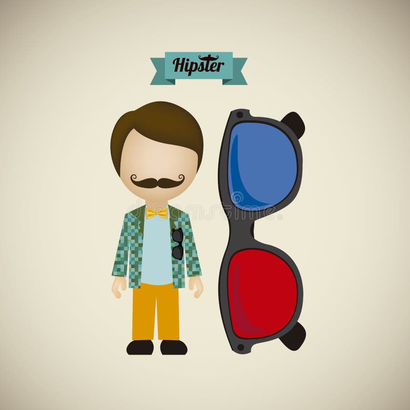 Hipster illustration stock vector. Illustration of cover - 30514000