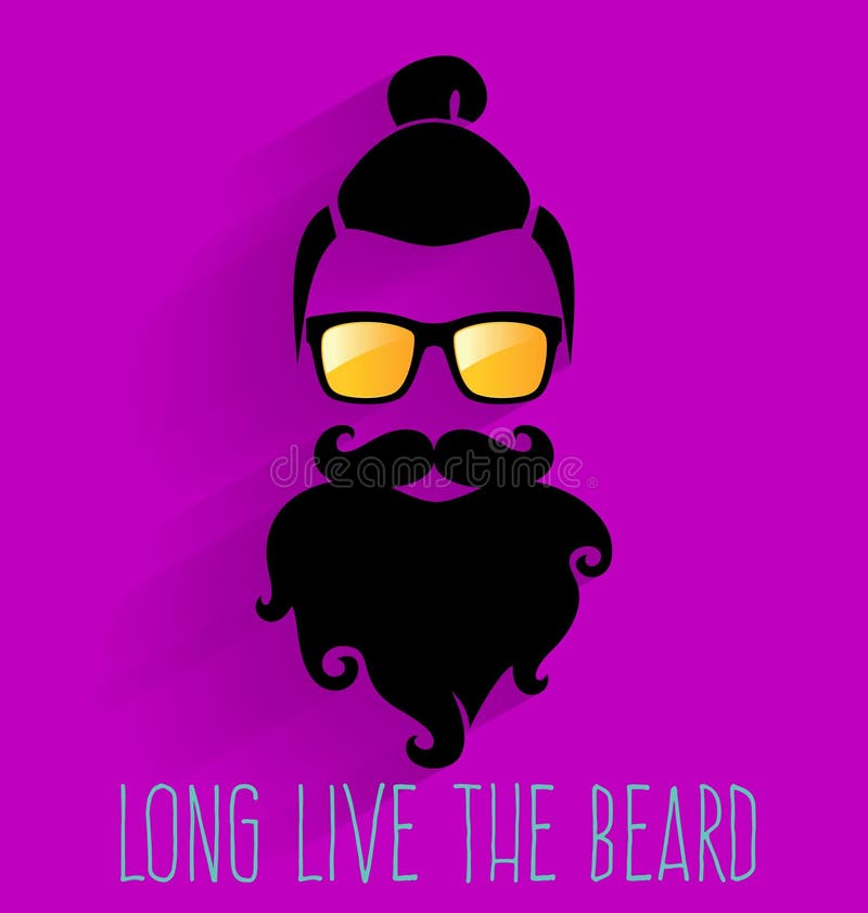 Hipster. Long Live the Beard Stock Vector - Illustration of head ...
