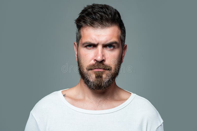 Hipster Man Models in Studio. Businessman Thinking with Expression ...