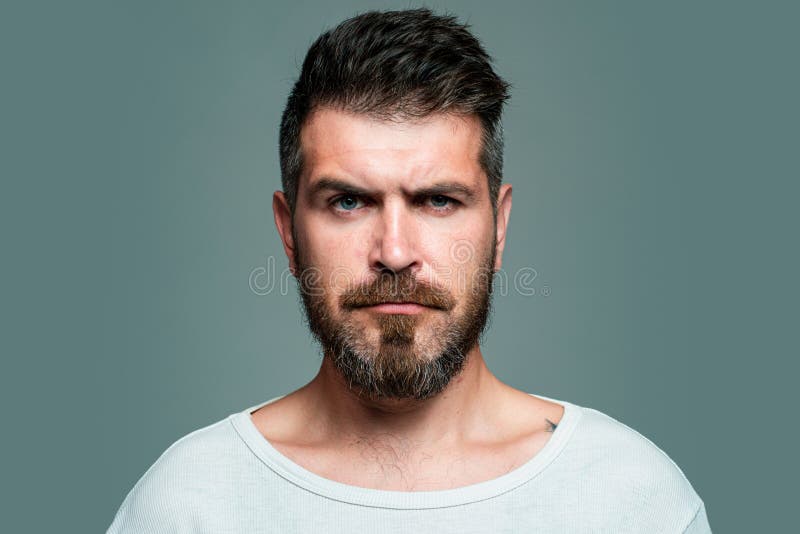 Hipster Man Models in Studio. Businessman Thinking with Expression ...