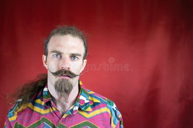Hipster Man with Mustache, and Expression of Not Understanding and ...