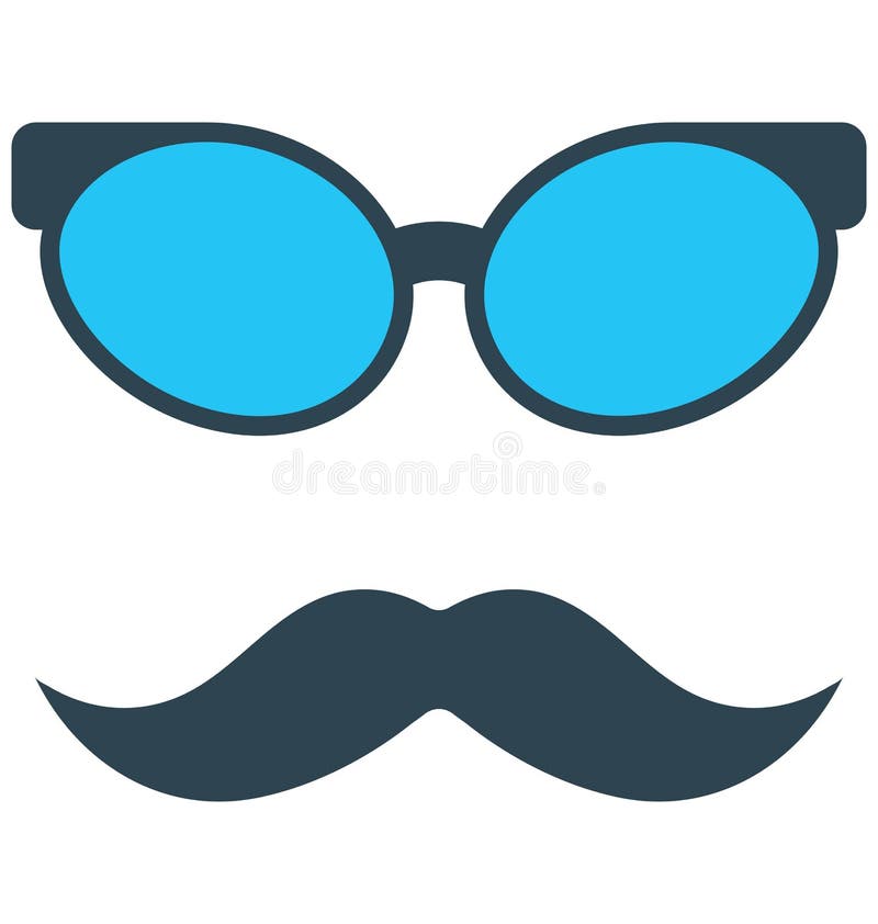 Hipster Mask, Moustache Vector Icon that Can Be Easily Modified or Edit ...