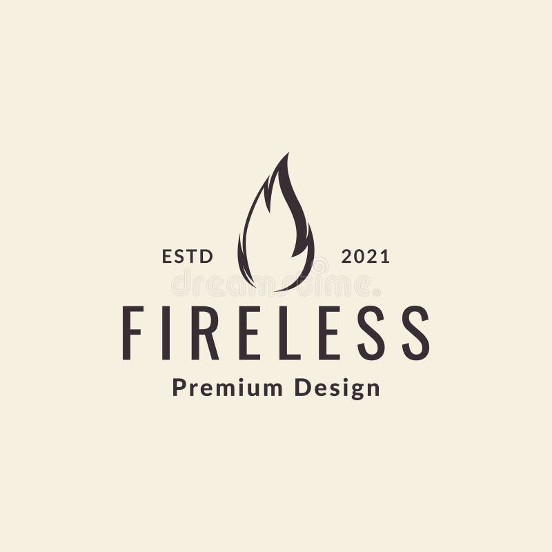 Hipster Minimal Fire Flame Logo Design Vector Graphic Symbol Icon Sign ...