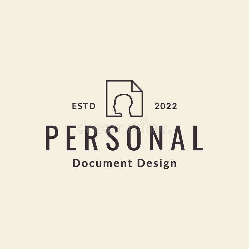 Hipster Personal Document Paper Logo Design, Vector Graphic Symbol Icon ...