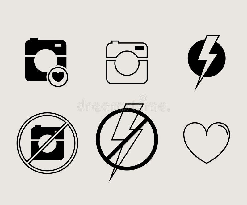 Hipster Photo or Video Camera Icon, Minimalism Stock Vector ...