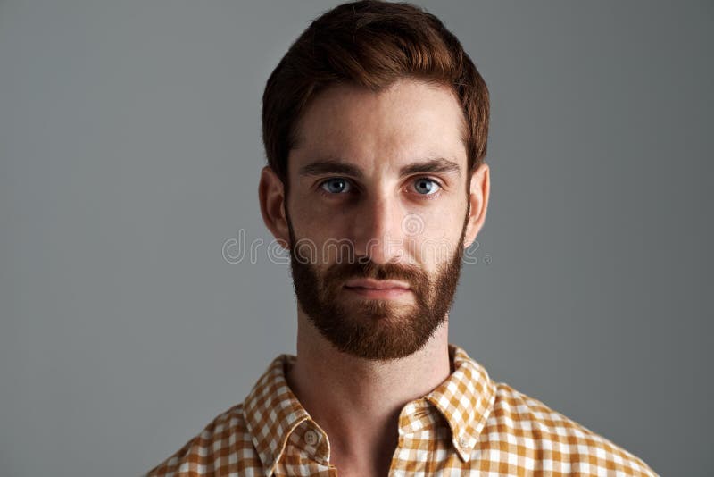 Portrait of Handsome Man with Beard Stock Photo - Image of beard ...