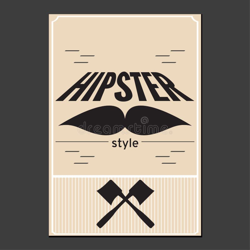 Hipster Poster Illustration Stock Vector - Illustration of decorative ...