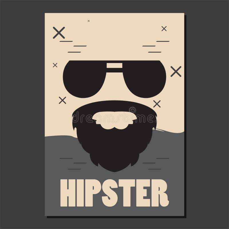 Hipster Poster Illustration Stock Vector - Illustration of poster, card ...