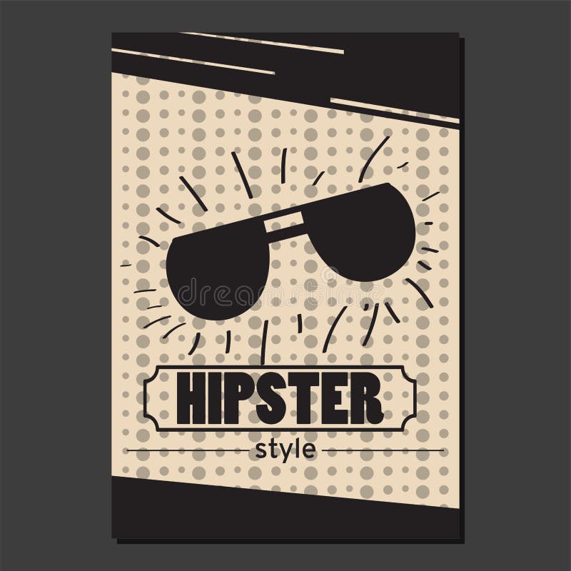 Hipster Poster Illustration Stock Vector - Illustration of background ...