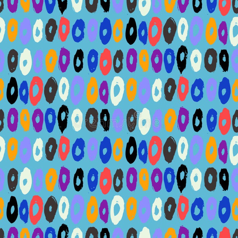 Hipster Style Pattern with Doughnut Like Shapes Stock Vector ...