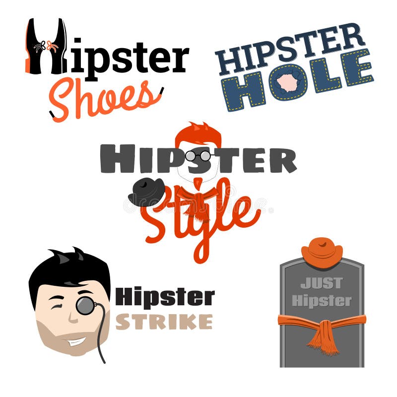 Hipster Style - Set of Emblems, Vector Illustration Stock Vector ...