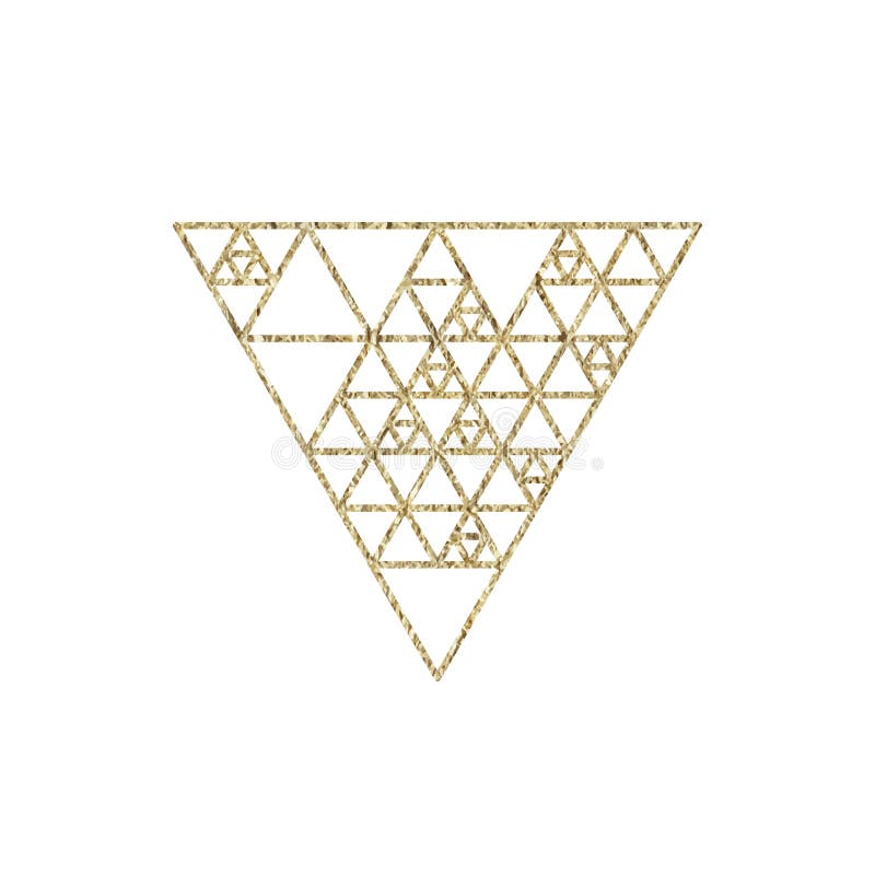 Hipster Triangle Linear Gold Background Stock Vector - Illustration of ...