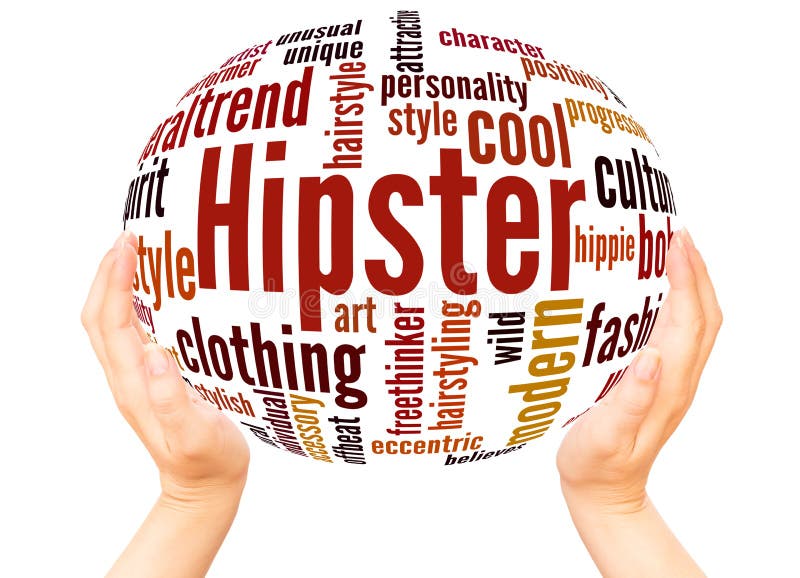 Hipster Word Cloud Sphere Concept Stock Illustration - Illustration of ...