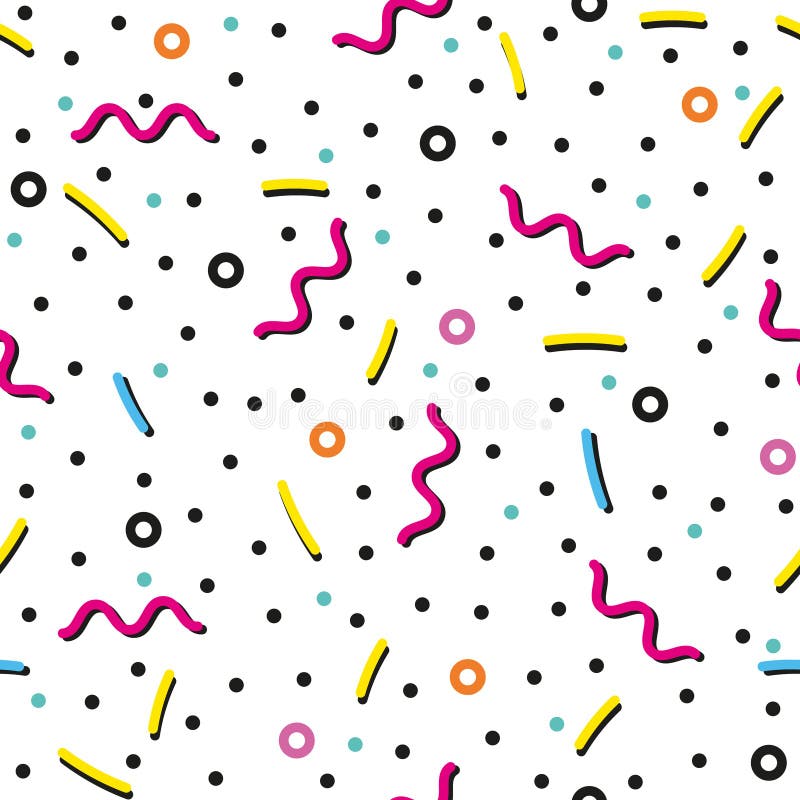 Hipsters Memphis Style. Simple Seamless Pattern Stock Vector ...