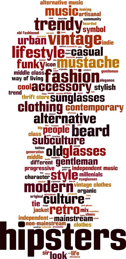 Hipsters word cloud stock vector. Illustration of living - 197214747