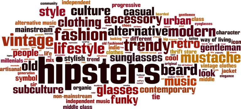 Hipsters word cloud stock vector. Illustration of trendy - 283479512