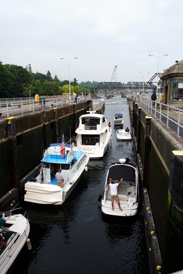 The Hiram M. Chittenden Locks Editorial Stock Image - Image of union ...
