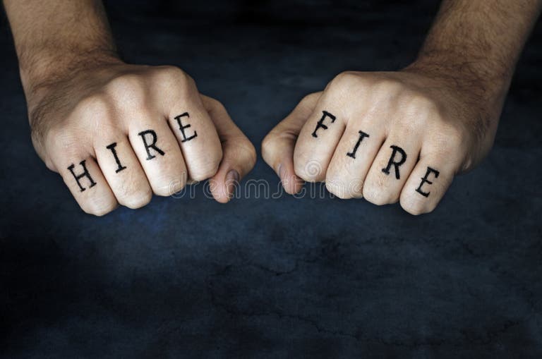 Hire or Fire? stock image. Image of career, opposites - 27688519