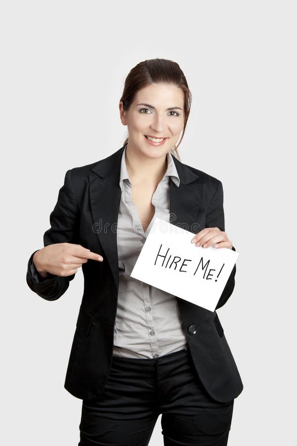 Hire me stock image. Image of blank, hands, message, beautiful - 18548017