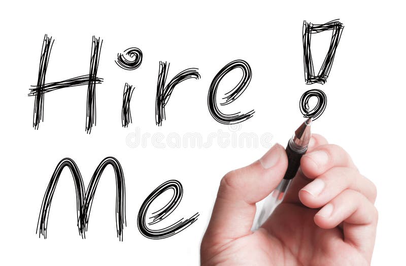 Hire Me stock illustration. Illustration of employ, employment - 47646232