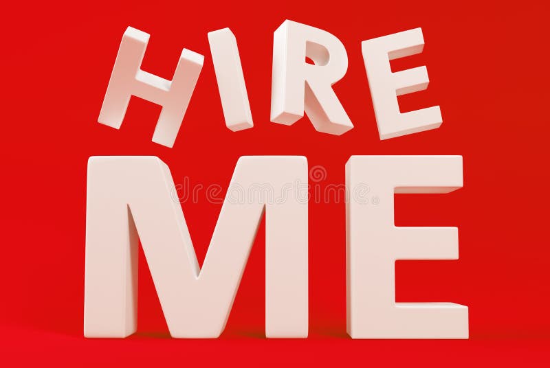 Hire me stock illustration. Illustration of candidate - 17542044