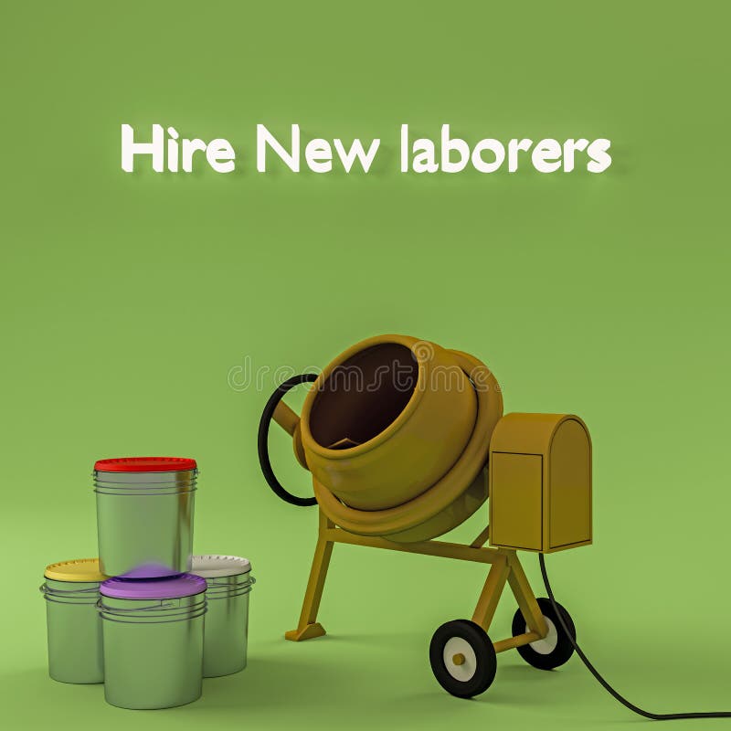 Hire new laborers stock illustration. Illustration of recruitment ...