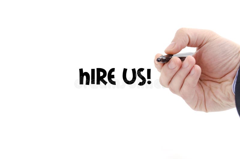 Hire us text concept stock photo. Image of professional - 86600630
