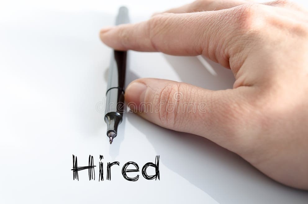 Hired text concept stock image. Image of resources, recruiting - 88892375
