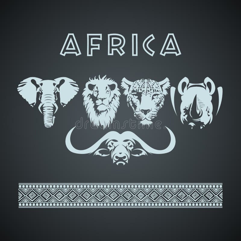 Animals Big Five Stock Illustrations – 501 Animals Big Five Stock ...