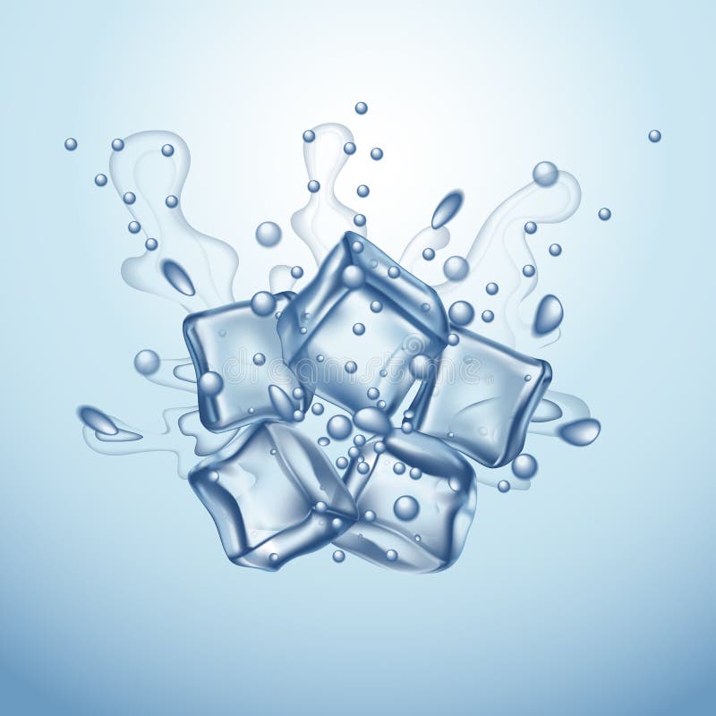 Ice cubes set stock vector. Illustration of cold, square - 118391421