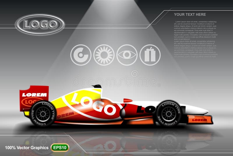 Racing car template stock vector. Illustration of file - 118391323