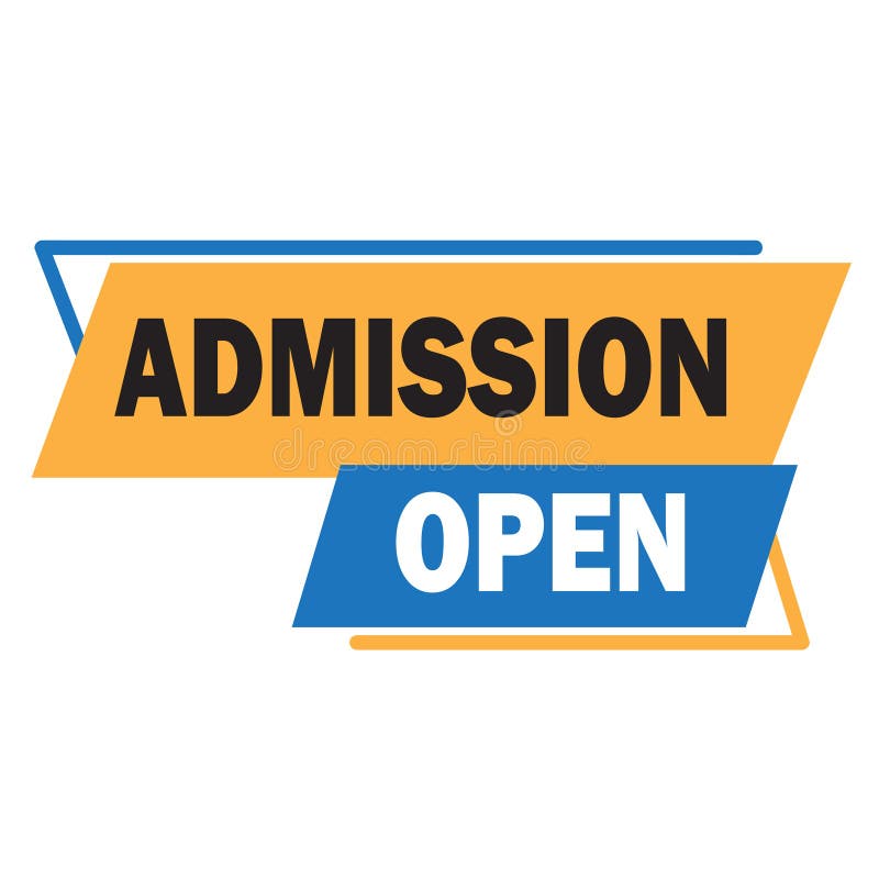 Admission Open Iconic Label Art Stock Illustration - Illustration of ...