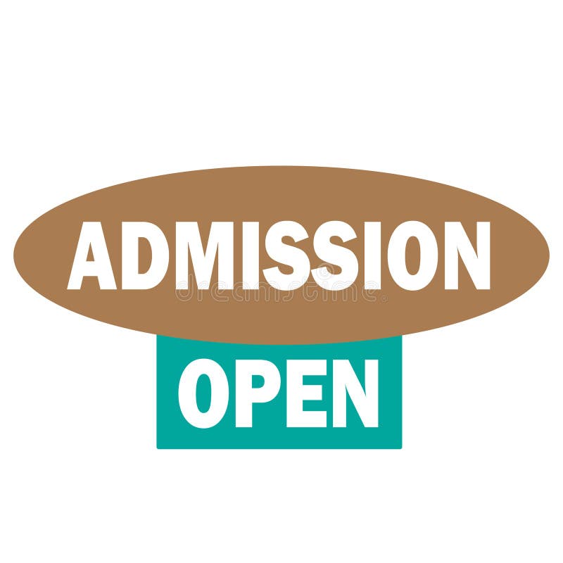 Admission Open Iconic Label Art Stock Illustration - Illustration of ...