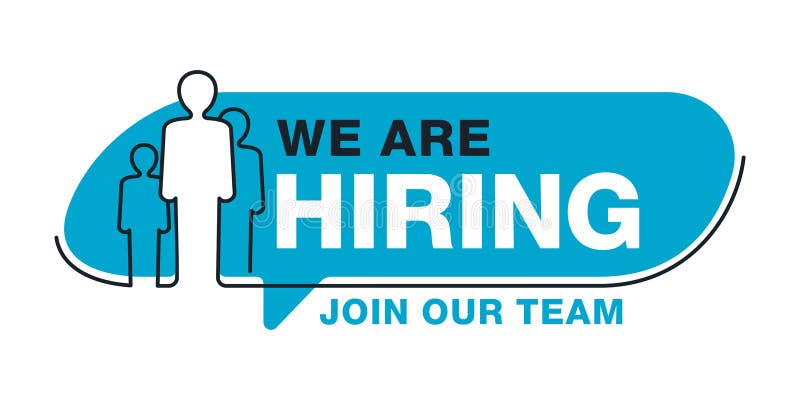 We are Hiring Announcement Blue Button Stock Vector - Illustration of ...