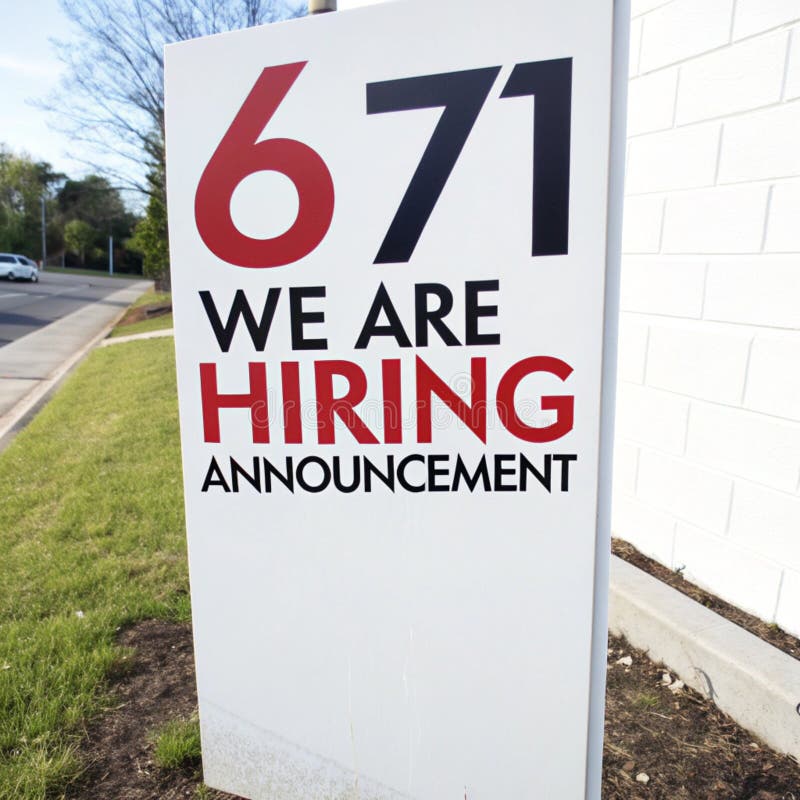 We are Hiring Announcement on White Background Stock Illustration ...