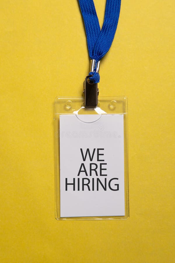 We are Hiring on Badge. Business Concept Stock Photo - Image of ...