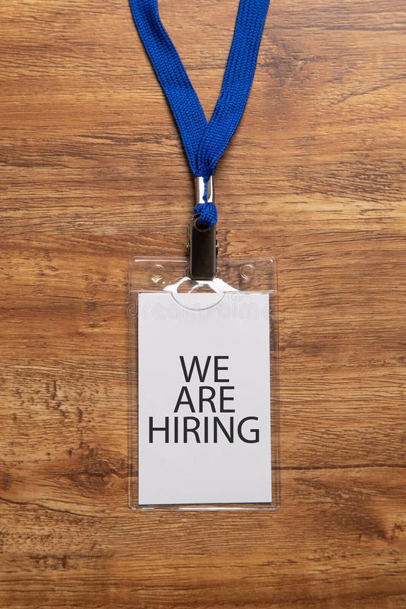 We are Hiring on Badge. Business Concept Stock Photo - Image of offer ...
