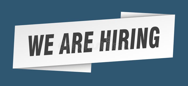 We are Hiring Banner Template. Ribbon Label Sign. Sticker Stock Vector ...