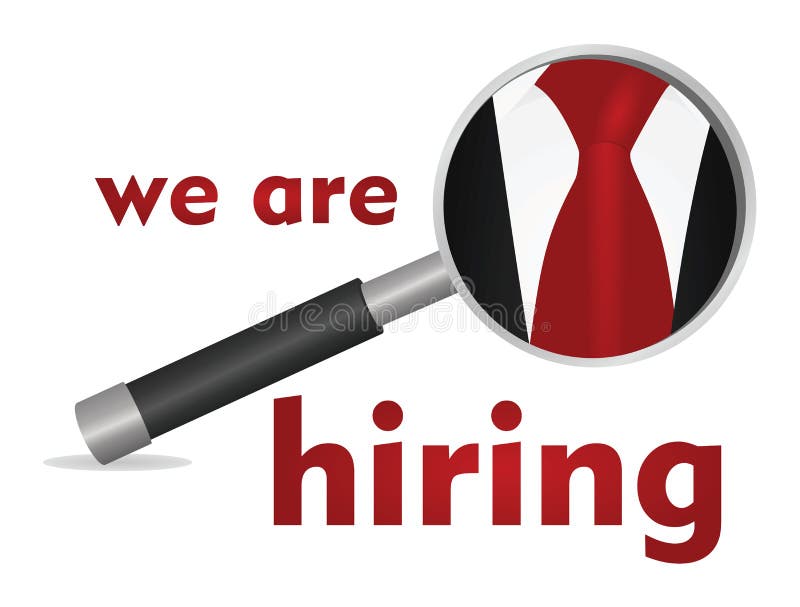 We are hiring banner stock vector. Illustration of lens - 141933779