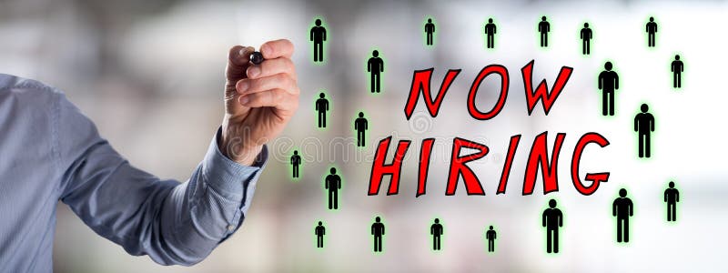 Hiring Concept Drawn by a Man Stock Photo - Image of hiring, writing ...