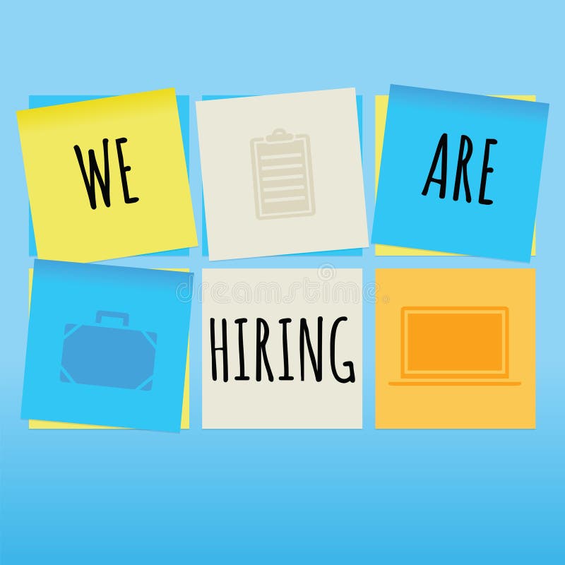 We are hiring stock vector. Illustration of blue, hire - 70649682