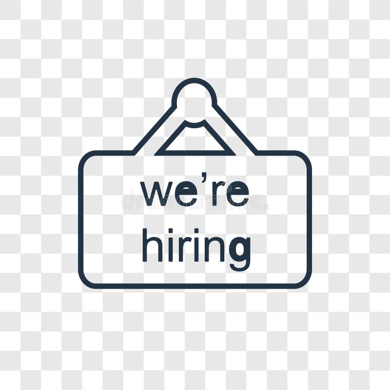 Hiring Concept Vector Linear Icon Isolated on Transparent Background ...
