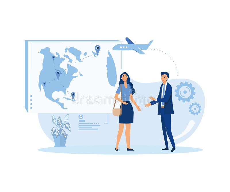 Hiring Employees Abstract Concept Vector Illustration Set. Expat Work ...