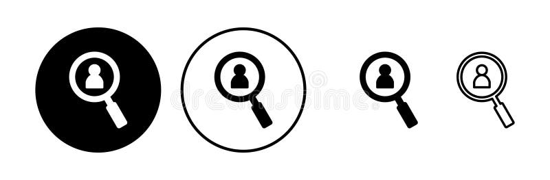 Hiring Icon . Search Job Vacancy Icon. Magnifying Glass Looking for ...