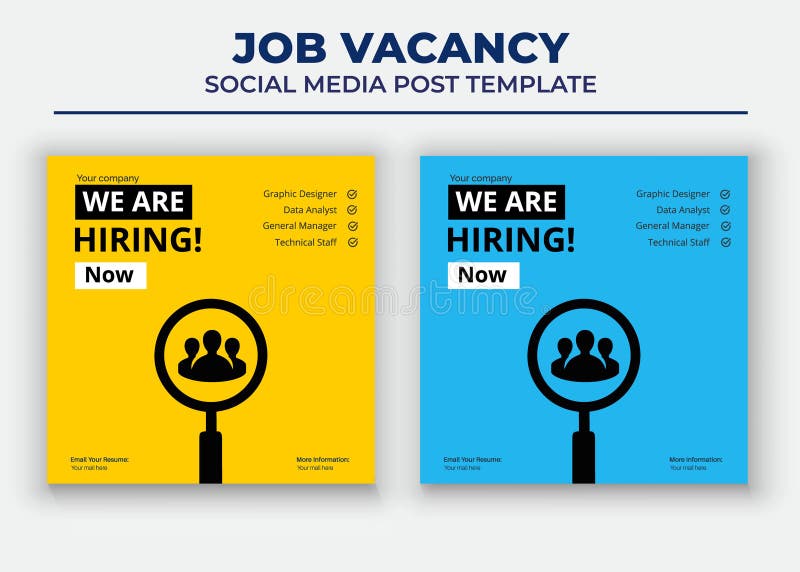 We are Hiring Job Social Media Template, Job Vacancy Social Media ...