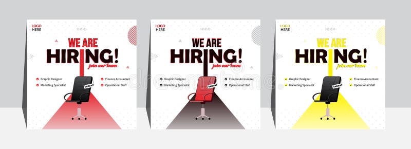 We are Hiring Job Vacancy Social Media Post Banner Design Template. we ...