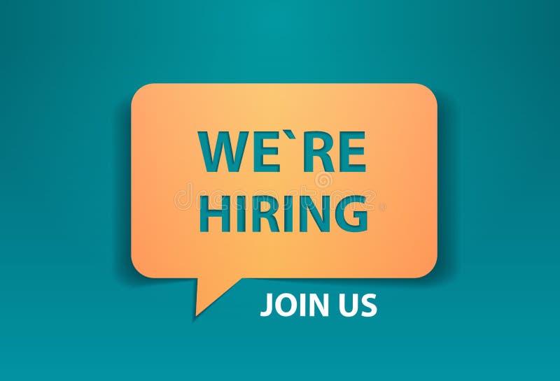 We`re Hiring, Join Our Team for Job Vacancy Concept. Stock Illustration ...
